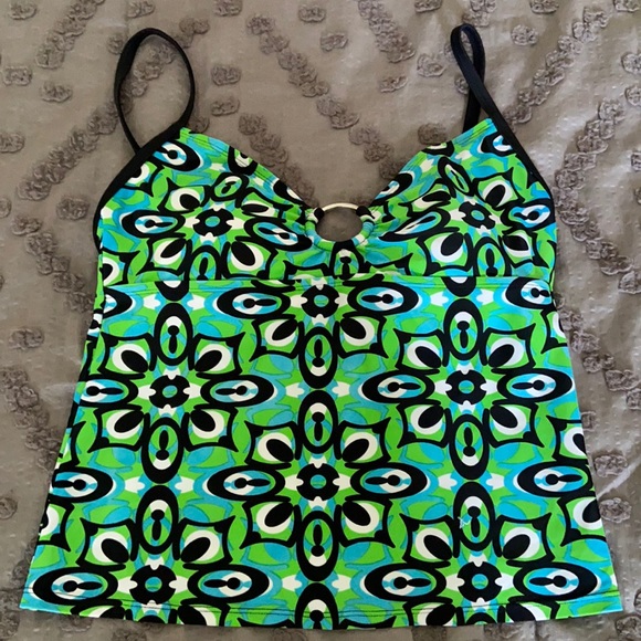 Coco Beach | Swim | Tankini Top In Vibrant Colors With Black Adjustable ...